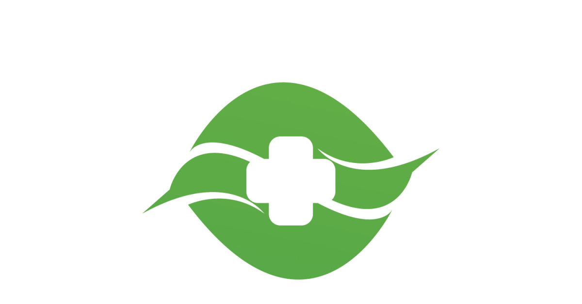 Hospital nature leaf health logo template v21