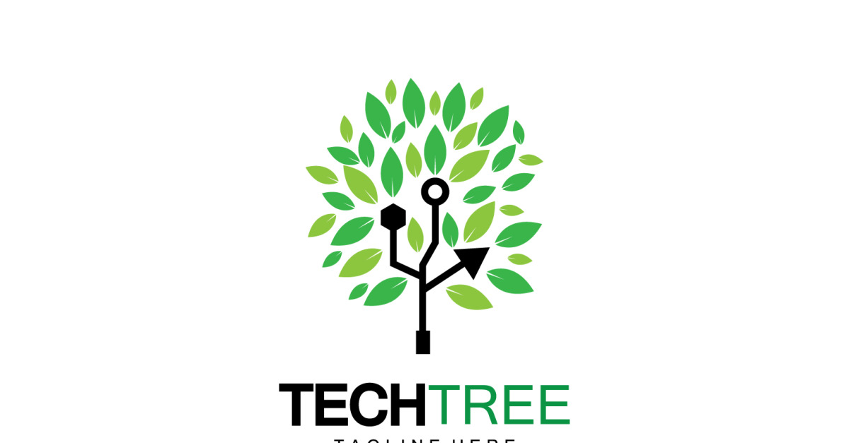 Tech tree template logo vcetor v20 #365578 - TemplateMonster