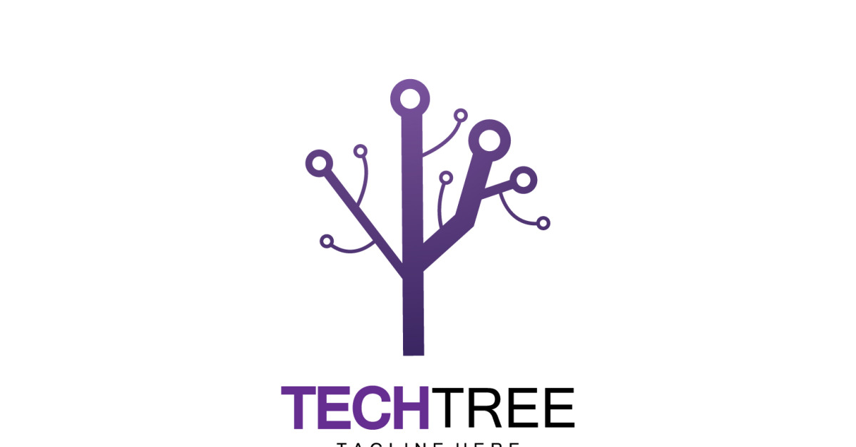 Tech tree template logo vcetor v29 #365598 - TemplateMonster