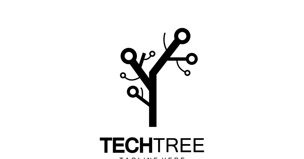 Tech tree template logo vcetor v30 #365587 - TemplateMonster