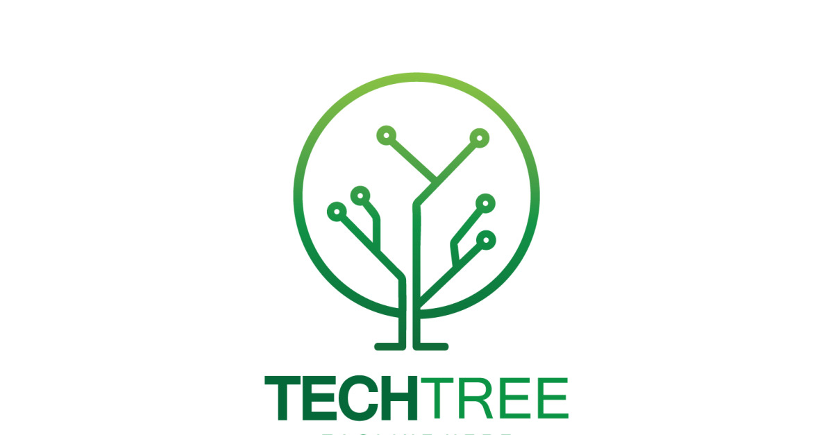 Tech tree template logo vcetor v3 #365579 - TemplateMonster