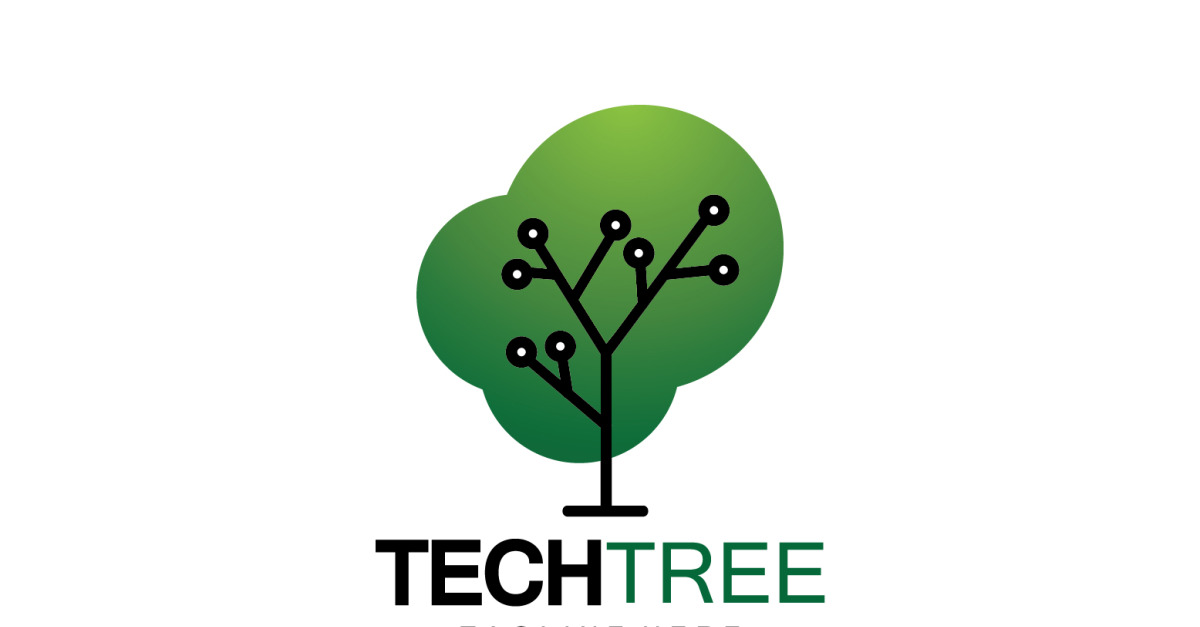 Tech tree template logo vcetor v15 #365610 - TemplateMonster