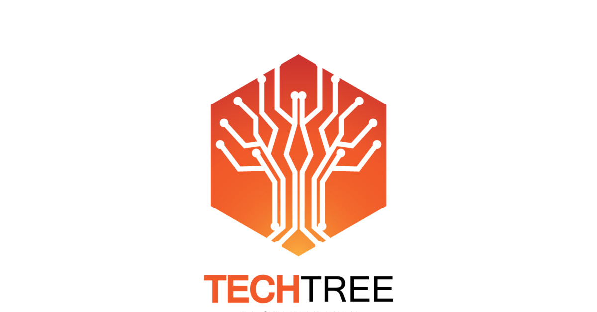 Tech tree template logo vcetor v55 #365608 - TemplateMonster