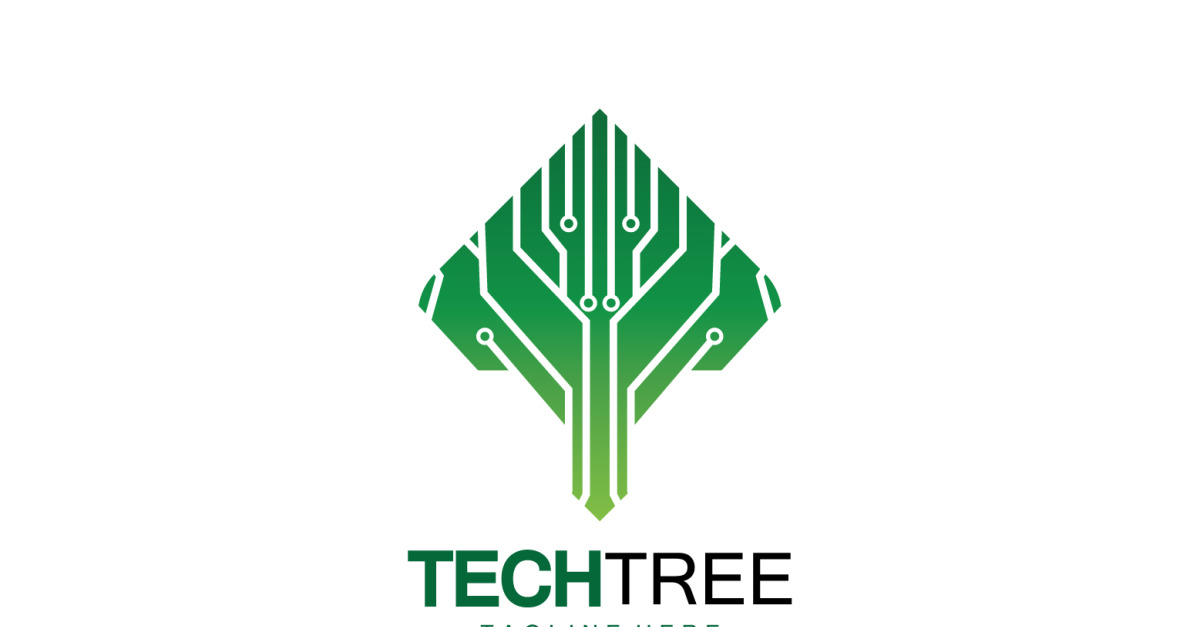 Tech tree template logo vcetor v61 #365615 - TemplateMonster