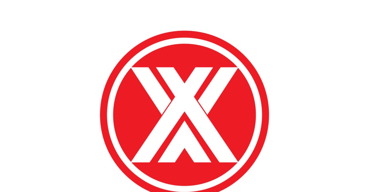 X harfi ilk logo vektörü v19 #365662 - TemplateMonster