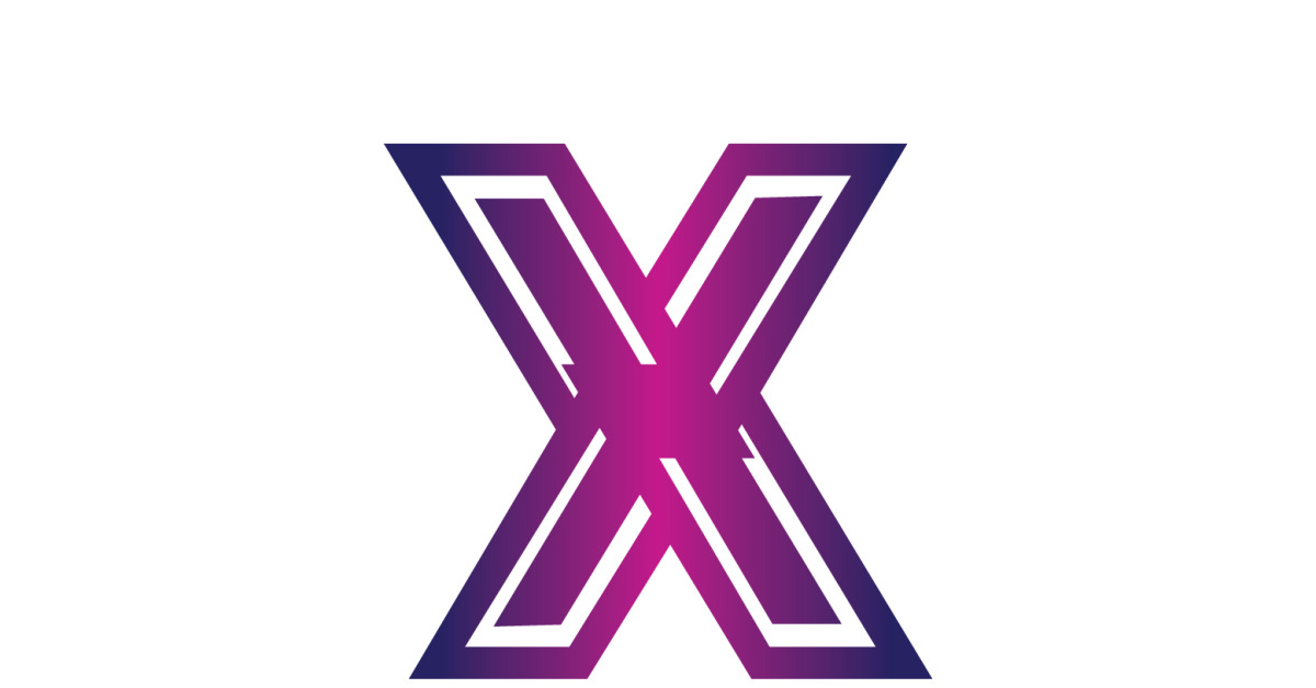 X harfi ilk logo vektörü v3 #365646 - TemplateMonster