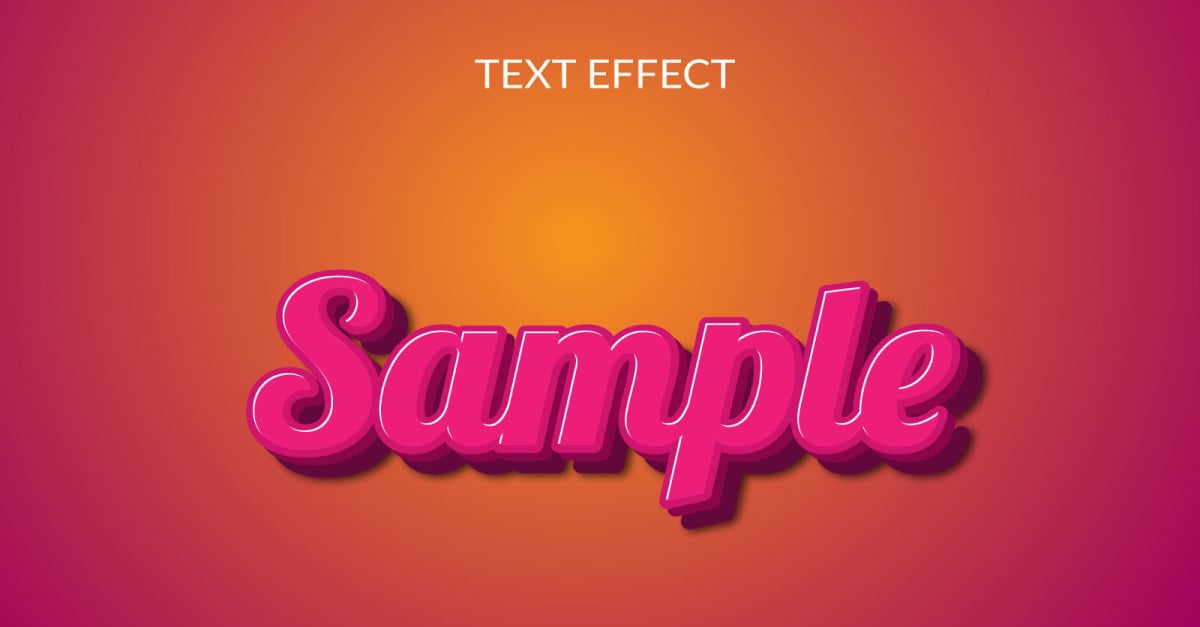 Sample vector editable eps text effect template design