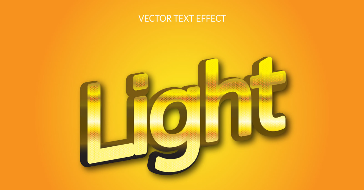 Light Editable Vector Eps Text Effect Design Illustration Template
