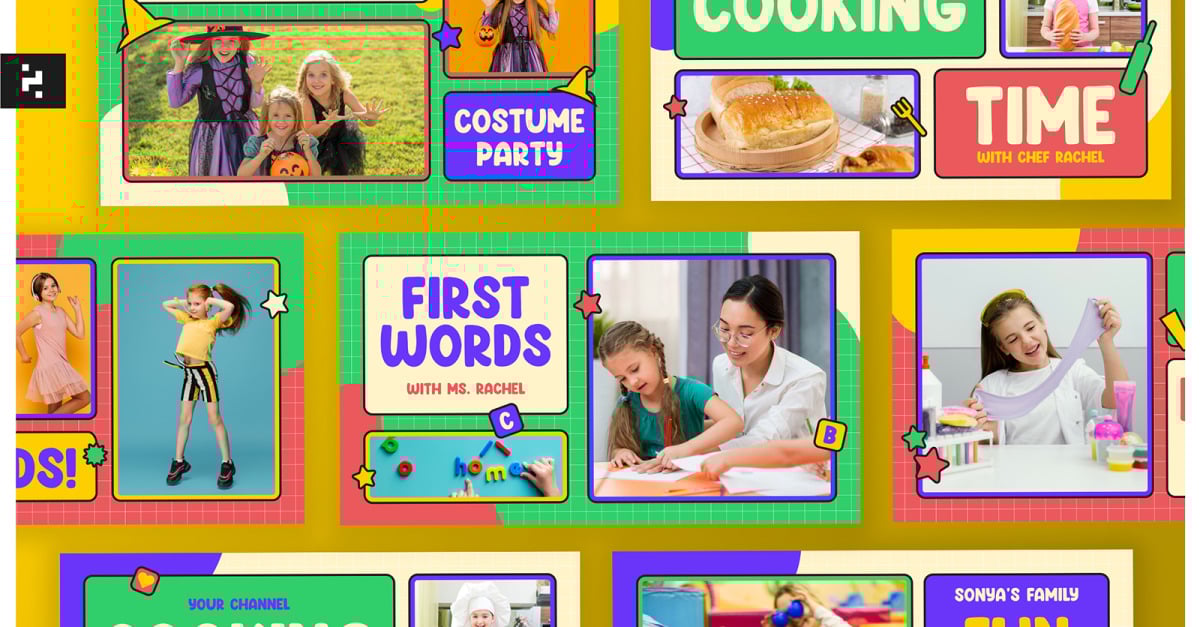 Creative Fun Kids Youtube Thumbnail #365974 - TemplateMonster