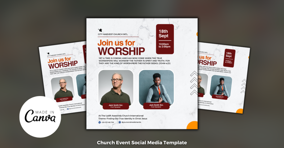 Sunday Service Church Flyer Template - TemplateMonster