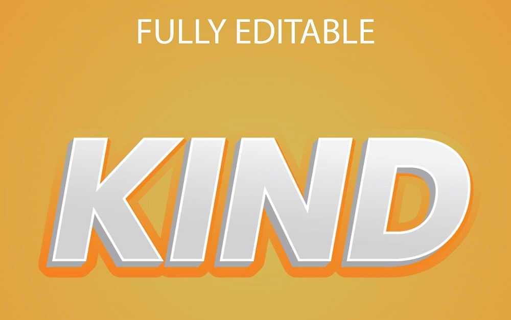 FREE 3d kind text effect design, vector text effect design