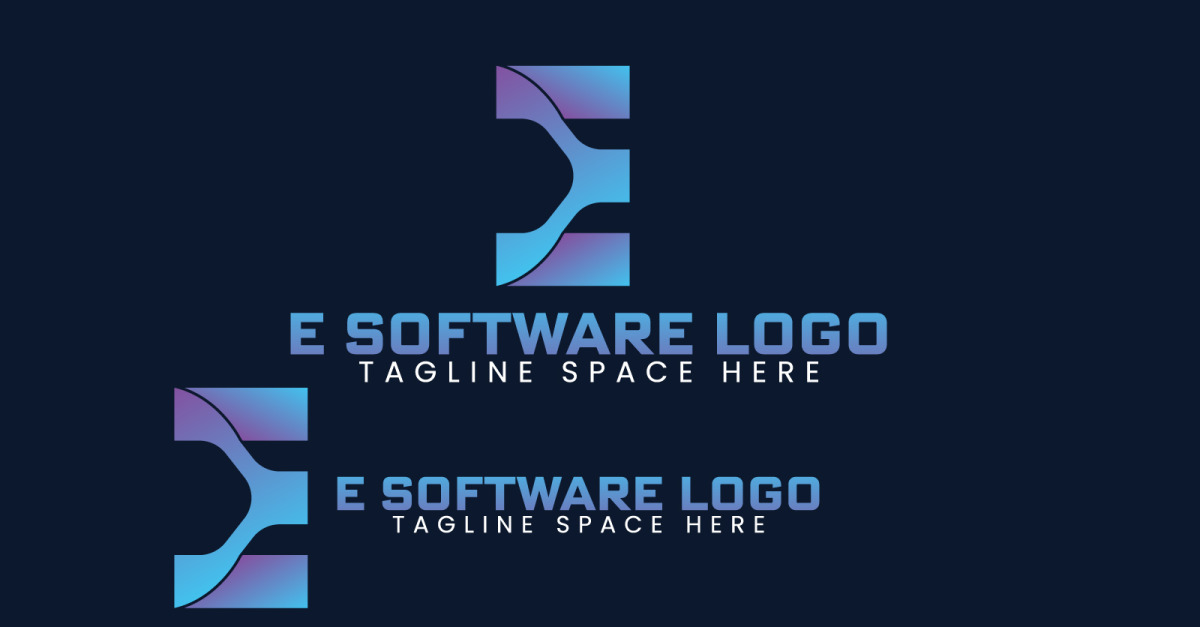 Logotipo do software E Modelo de logotipo de marca