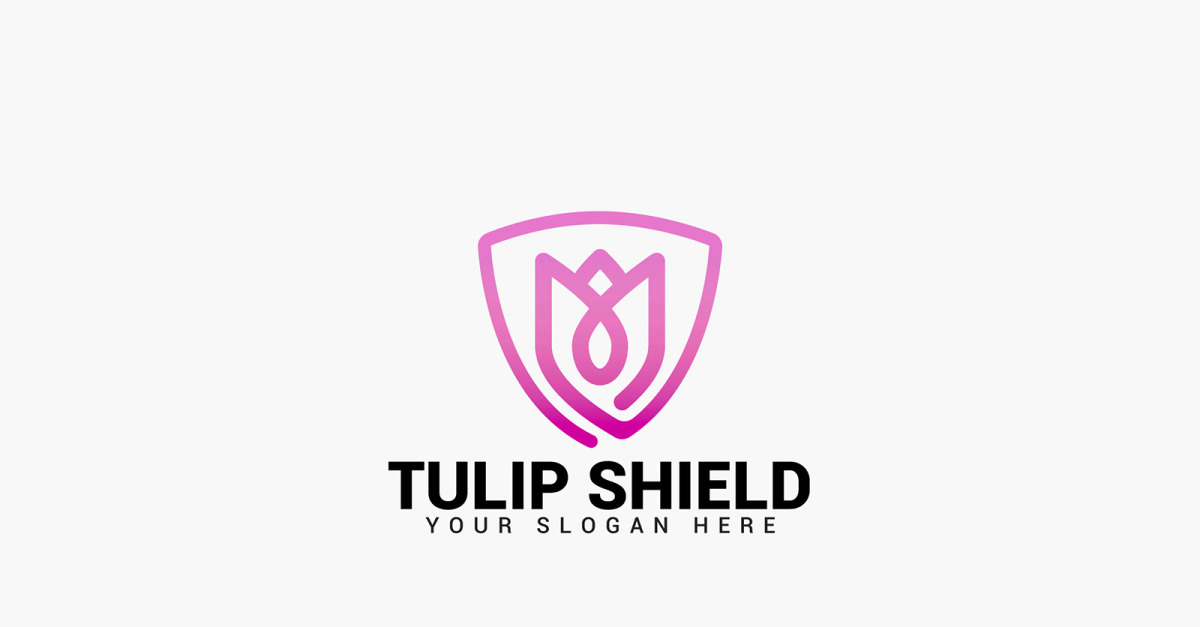 TULIP SHIELD Logo Design Template #366154 - TemplateMonster