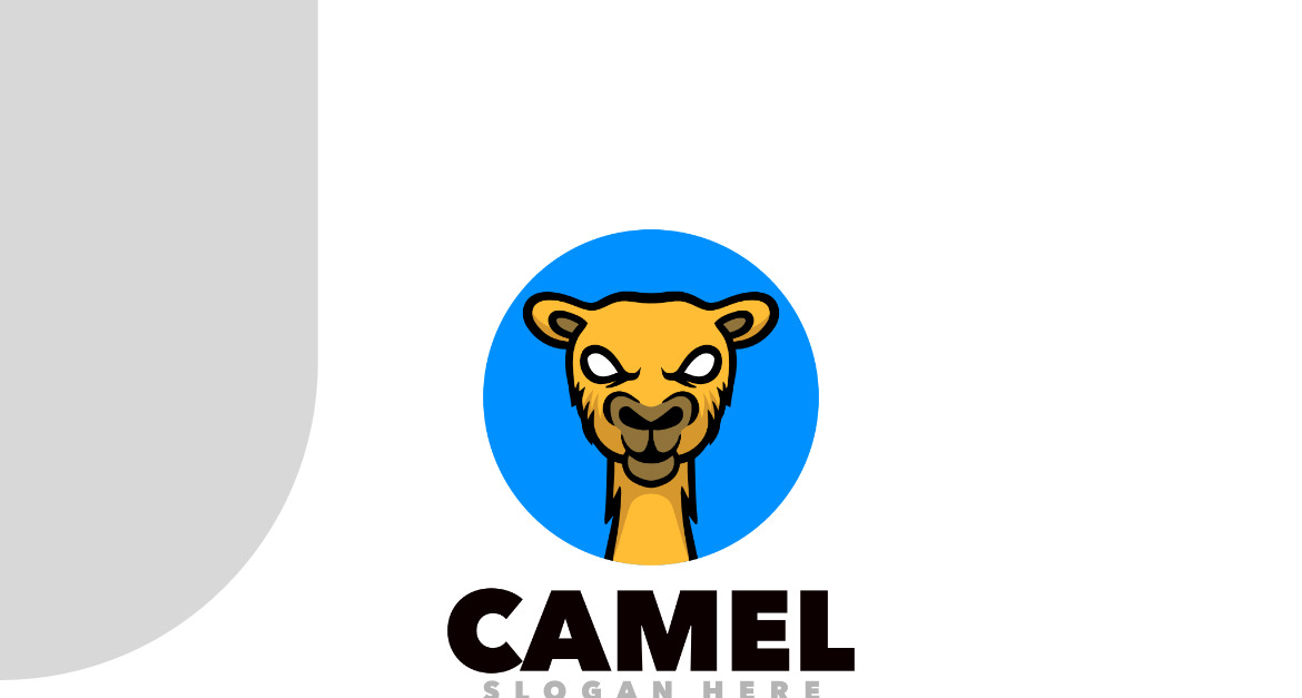 Camel head logo mascot cartoon design - TemplateMonster