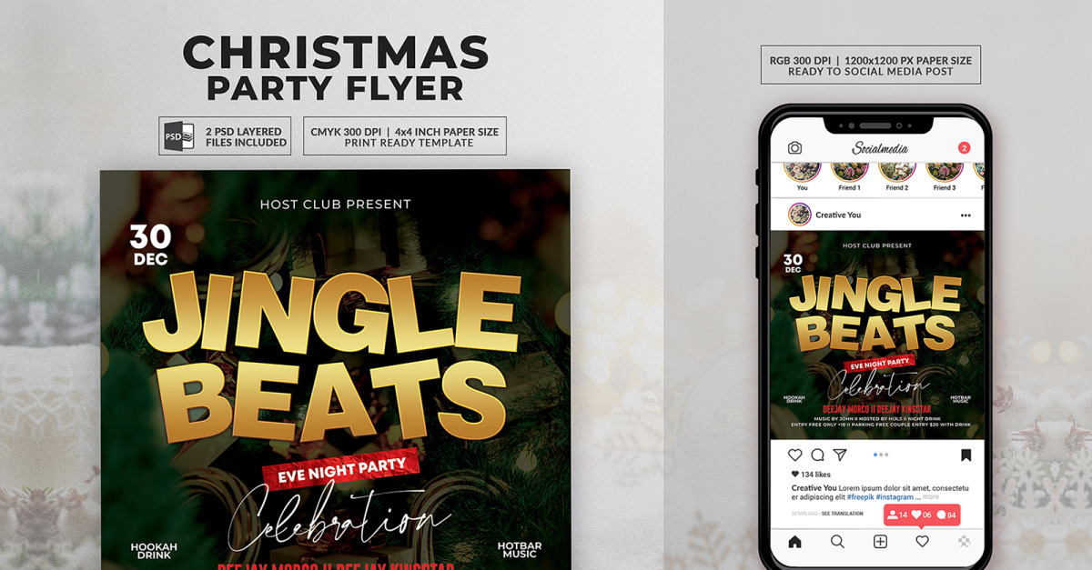 Christmas PSD Flyer Template #366233 - TemplateMonster
