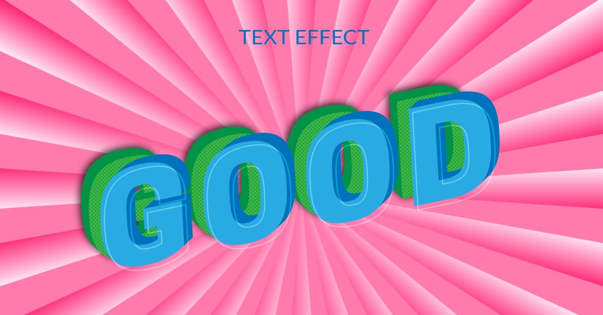 Good Fully Editable Vector Eps 3d Text Effect Template Design Illustration