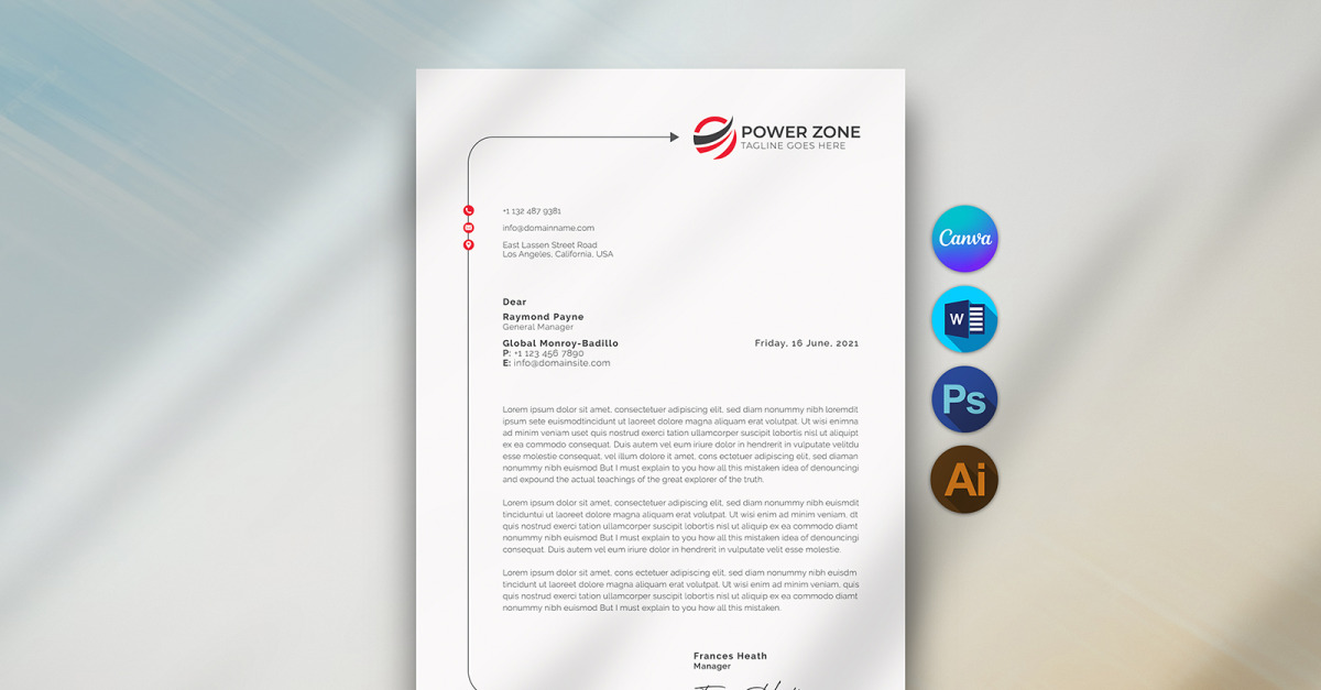 Modelo de Papel Timbrado Corporativo Canva e Word