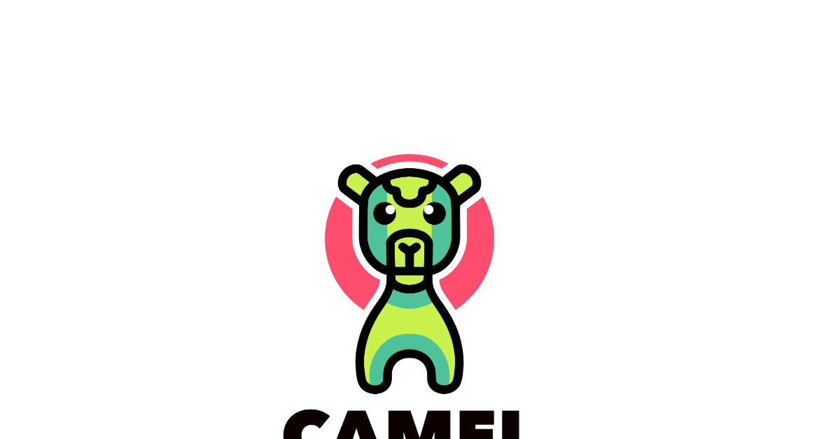 Camel line simple mascot logo design - TemplateMonster