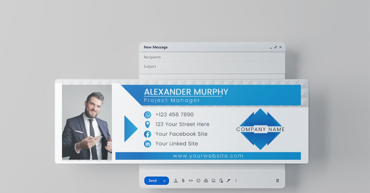Email Signature Design Template 4 #366378 - TemplateMonster
