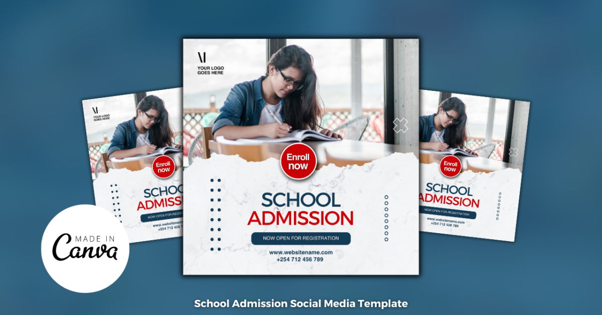 School Admission Design Template #366326 - TemplateMonster