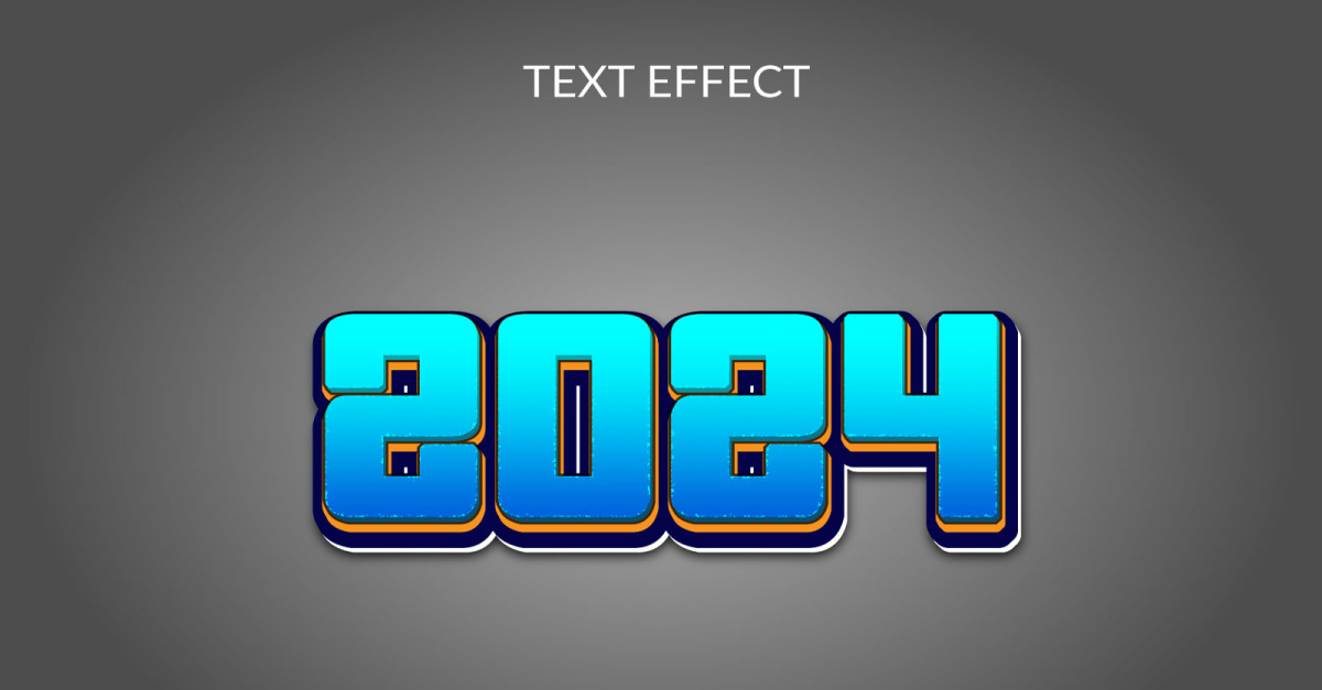 2024 3d fully editable vector text effect template