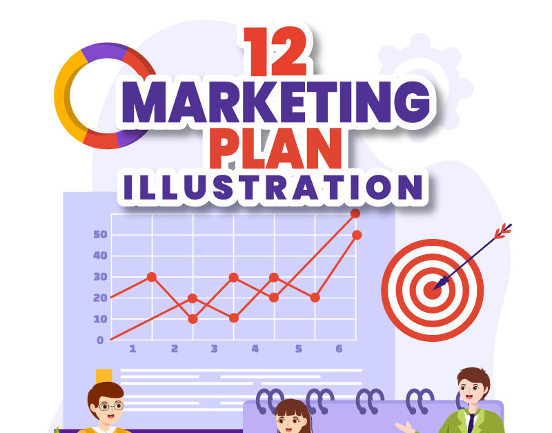 12 Marketing Plan Illustration #366469 - TemplateMonster