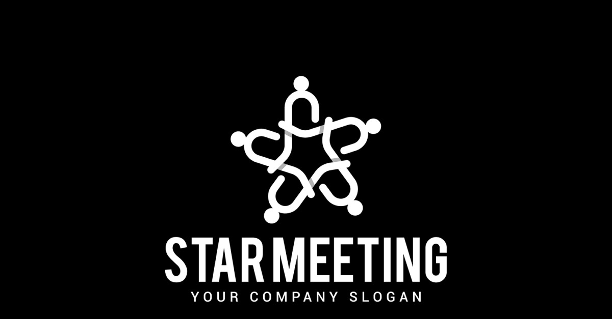 Star Meeting Logo Design Template #366548 - TemplateMonster