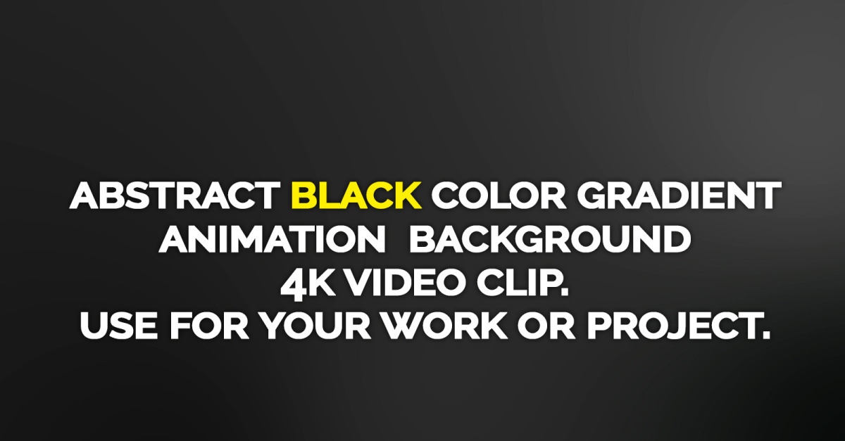 Abstract black color gradient animation background.