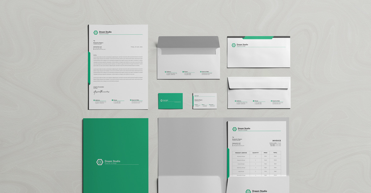 Corporate Identity Package Template Canva & Word
