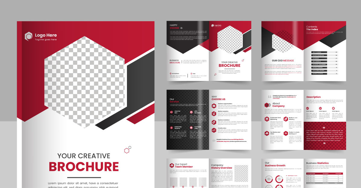 Corporate brochure editable template layout, brochure template layout ...