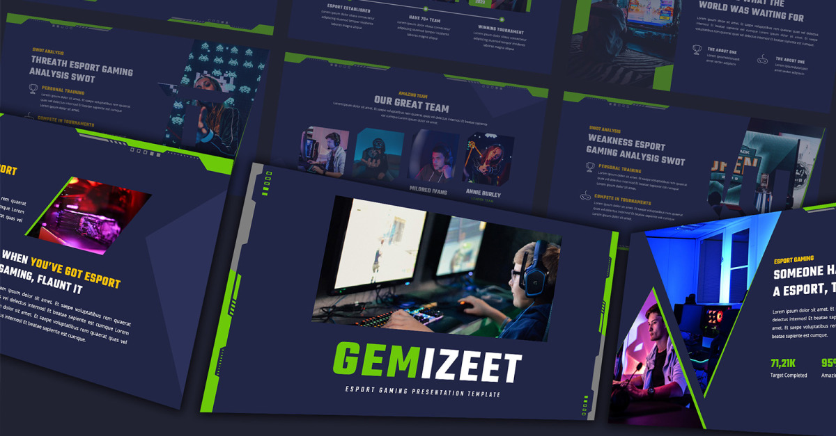 Gemizeet - Esport Gaming PowerPoint Template