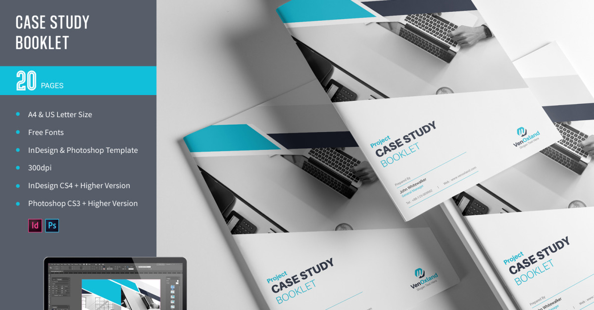 Opuscolo di caso di studio da 20 pagine - TemplateMonster