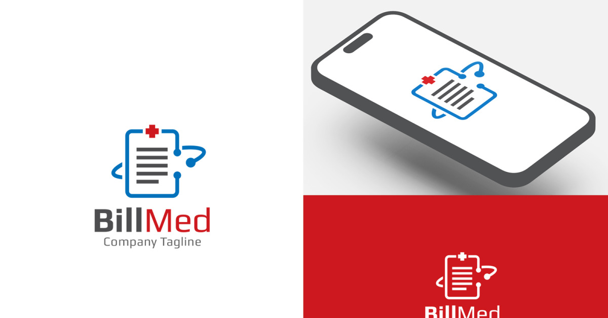 Bill Med Medical Logo Design Template - TemplateMonster
