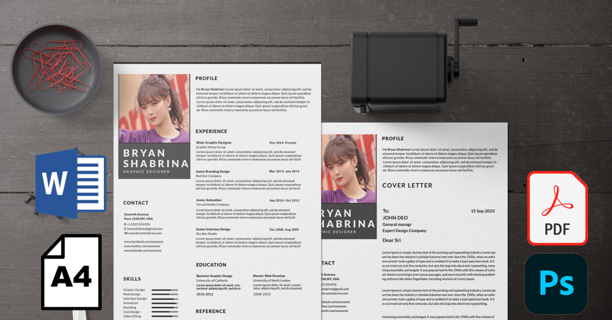 Bryan printable Ms word resume tamplate - TemplateMonster