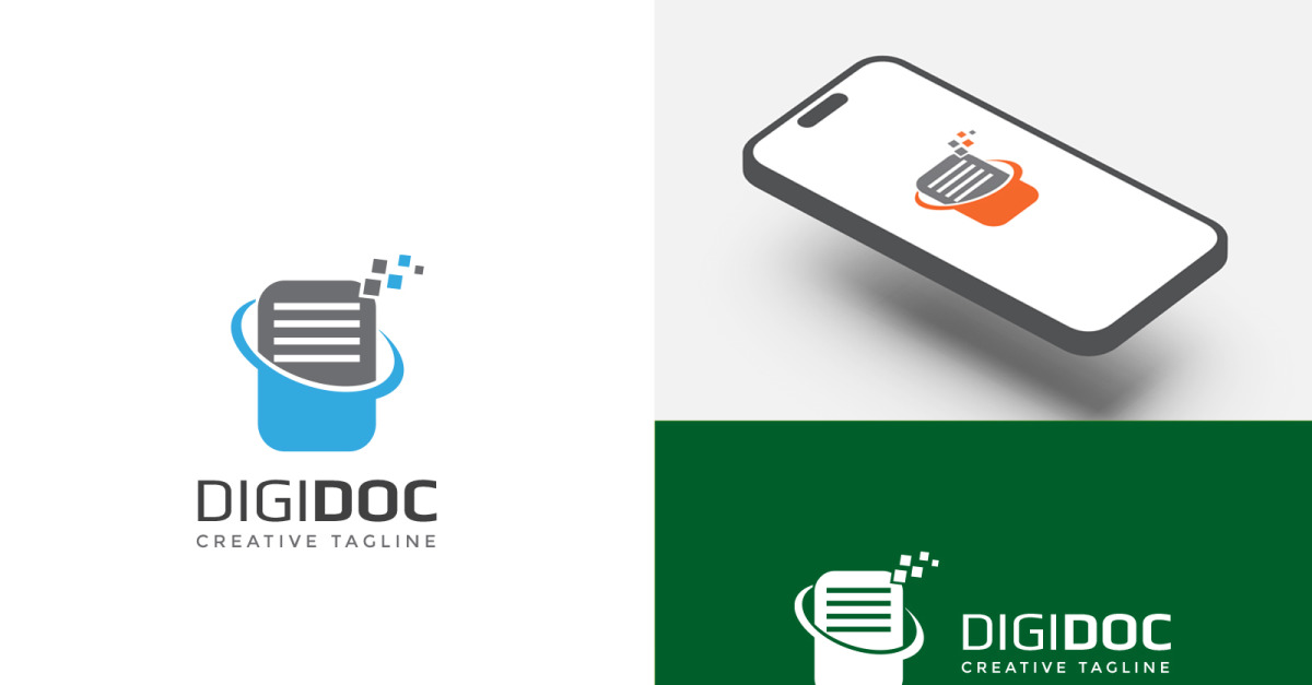 DIGI DOC logo Design Template #367264 - TemplateMonster