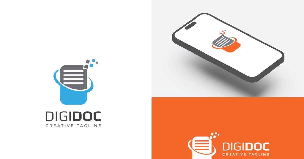 Plantilla de diseño de logotipo DIGI DOC - TemplateMonster