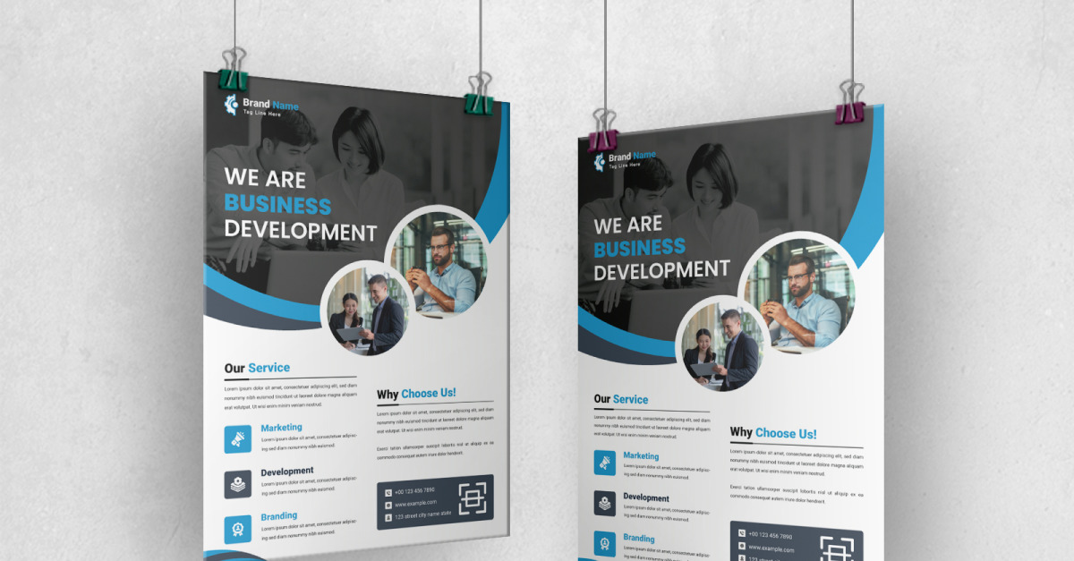 We Are Business Development Flyer Template - TemplateMonster
