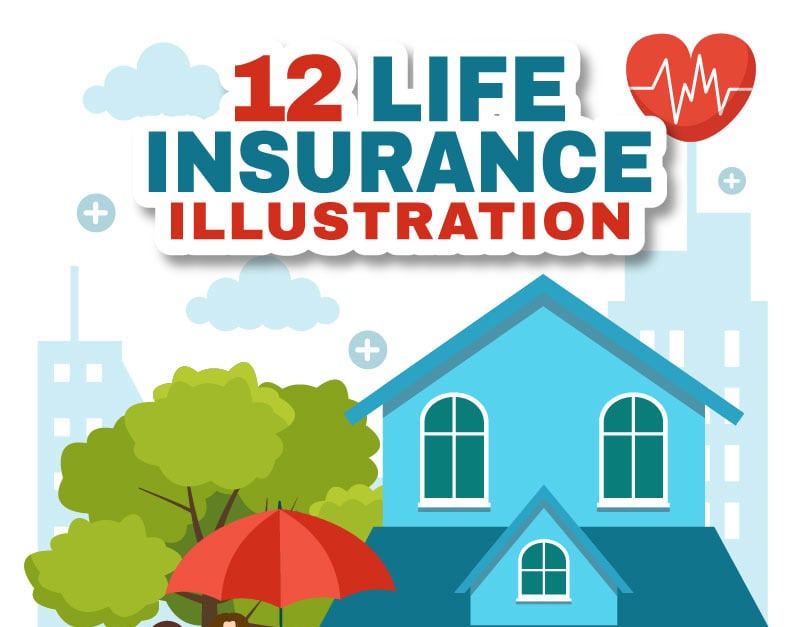 12 Life Insurance Vector Illustration - TemplateMonster