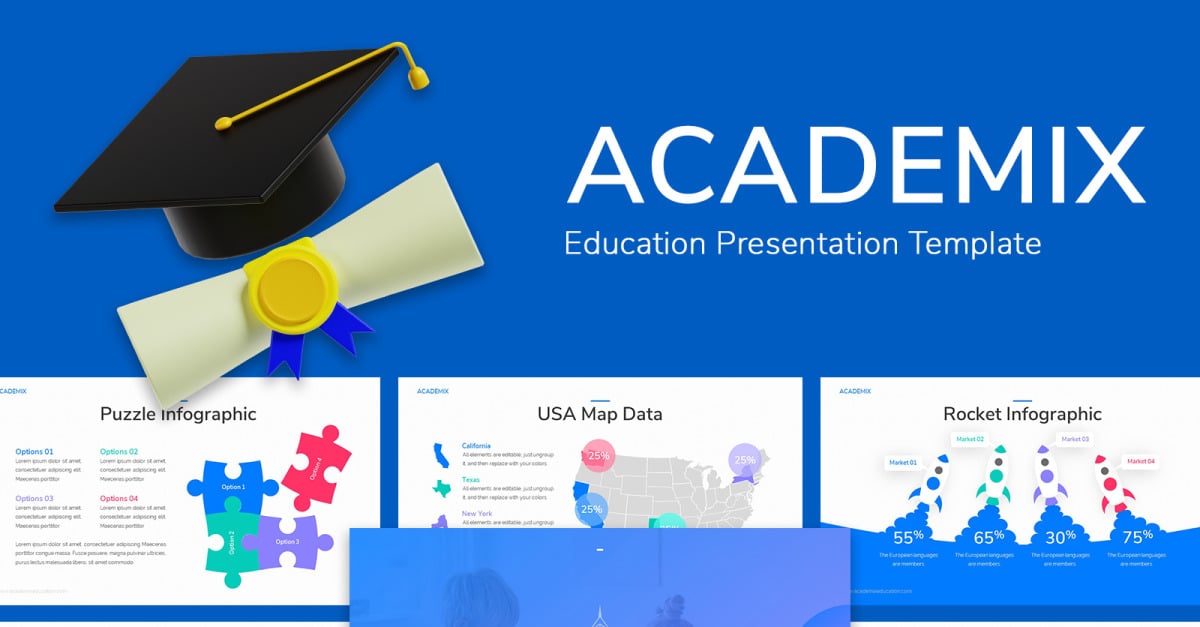 Plantilla de PowerPoint - educación academix