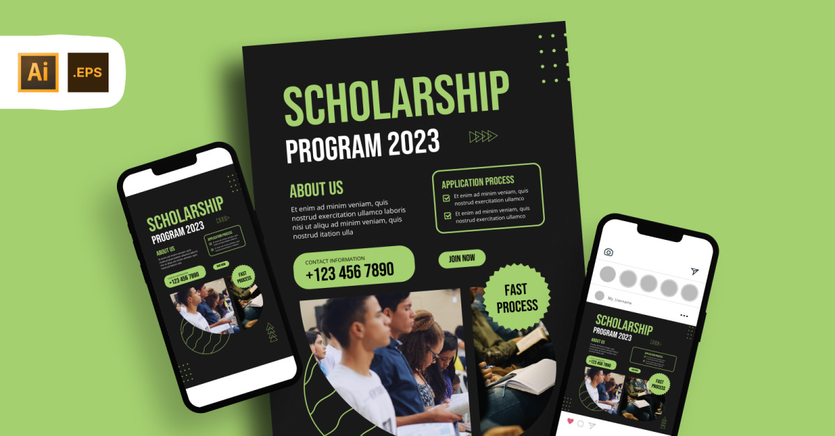 Scholarship Program Announcement Flyer Template