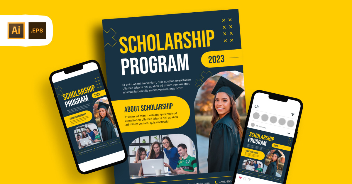 Vorlage für einen Informationsflyer zum Stipendienprogramm