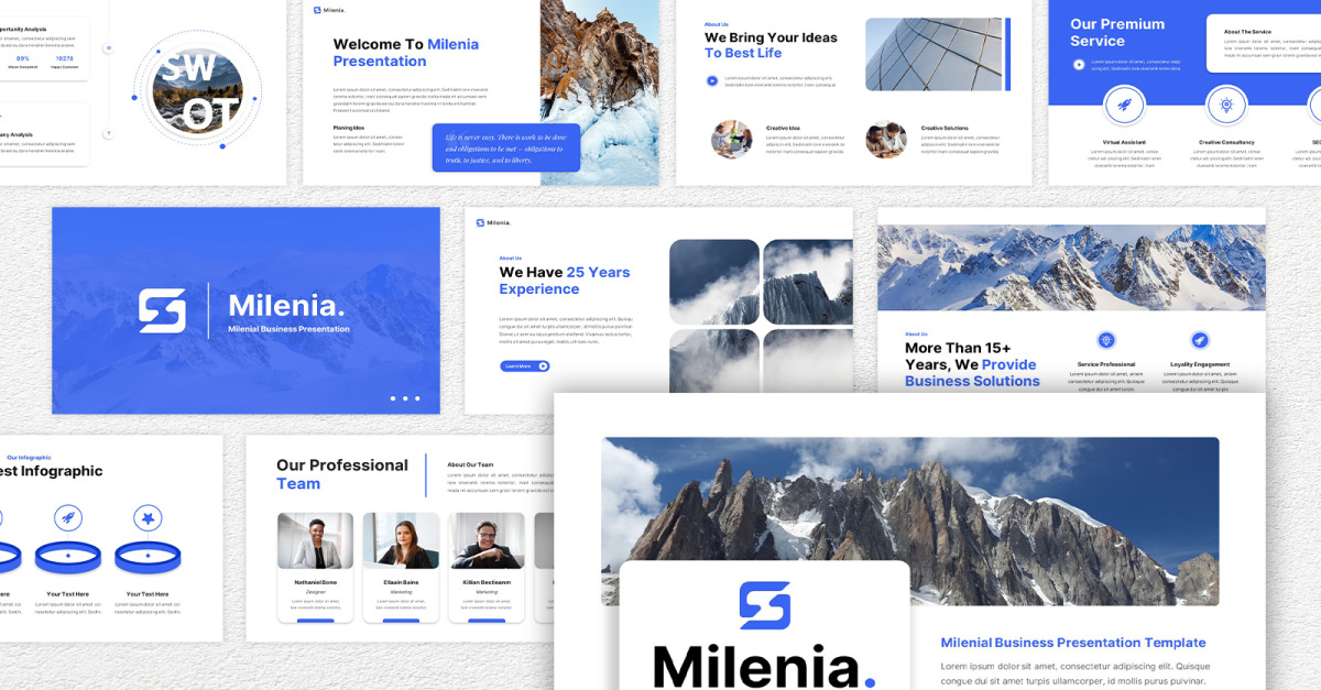 Milenia - İş Sunumu PowerPoint Şablonu - TemplateMonster