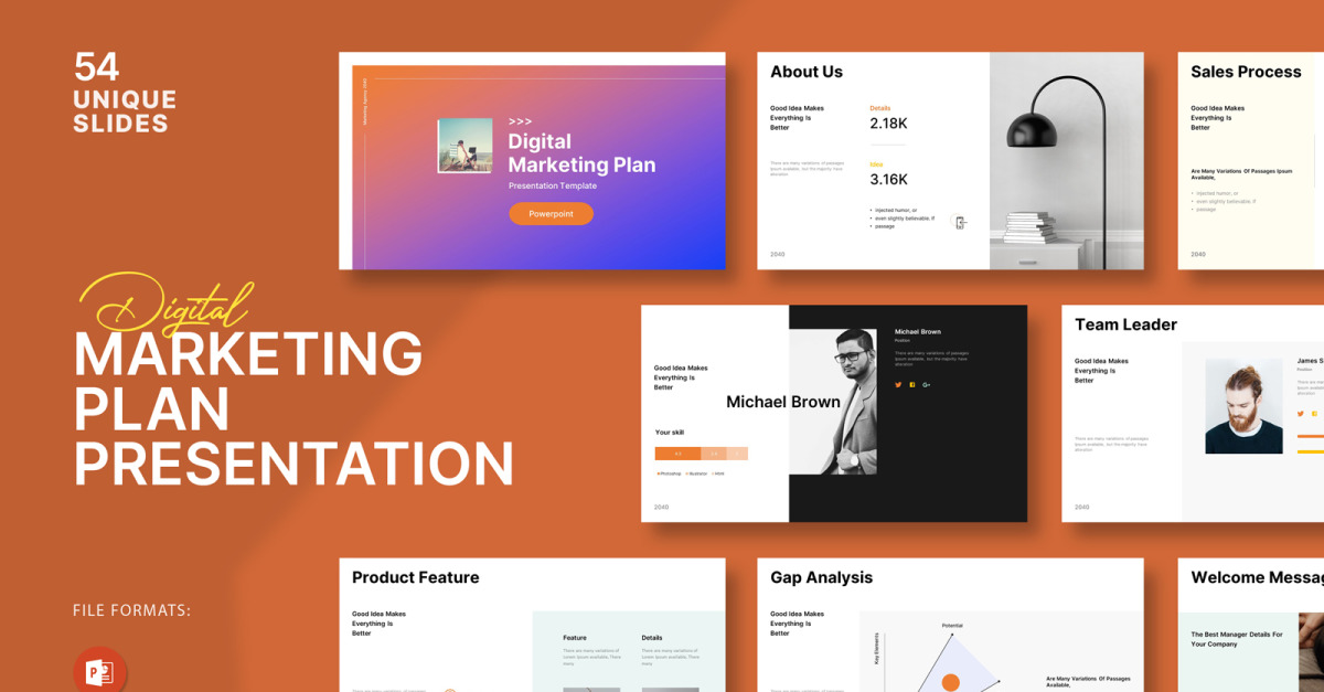 Digital Marketing Plan Presentation #368311 - TemplateMonster
