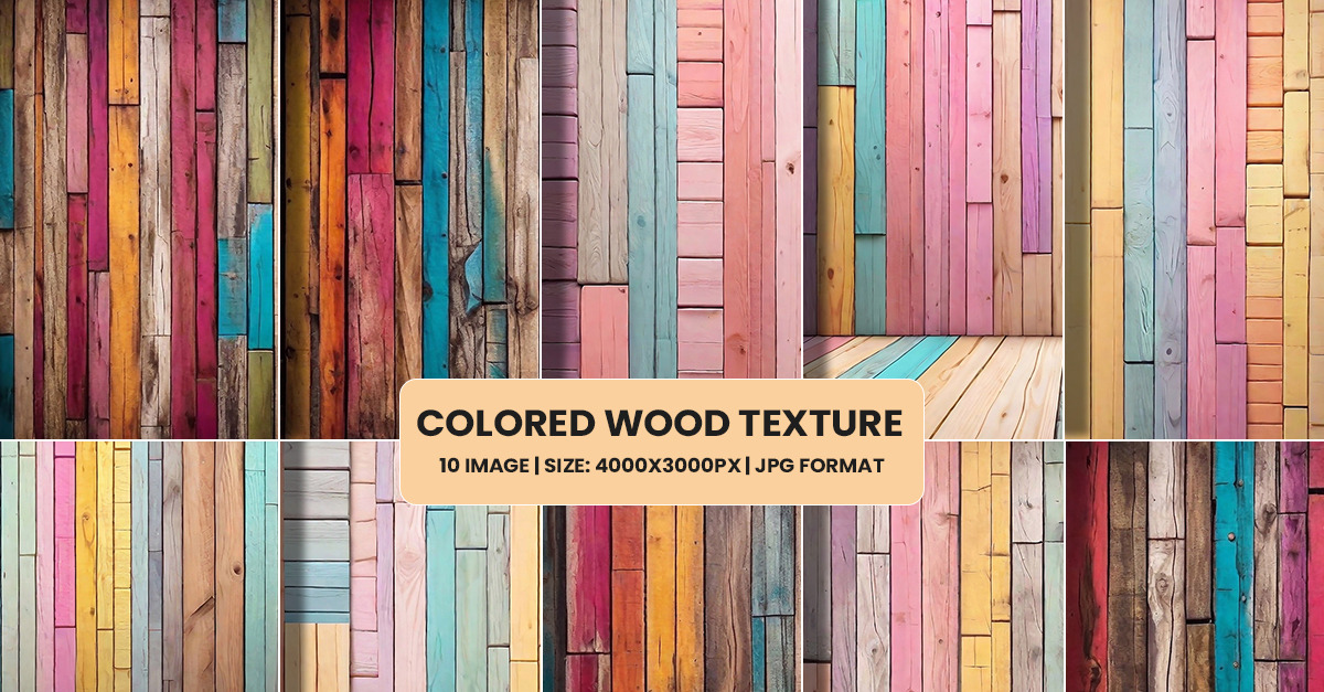 Colorful pastel wooden background, abstract wood plank texture