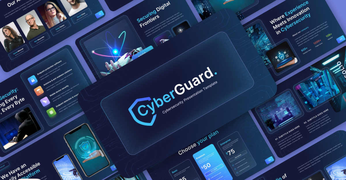 CyberGuard – Siber Güvenlik PowerPoint Şablonu