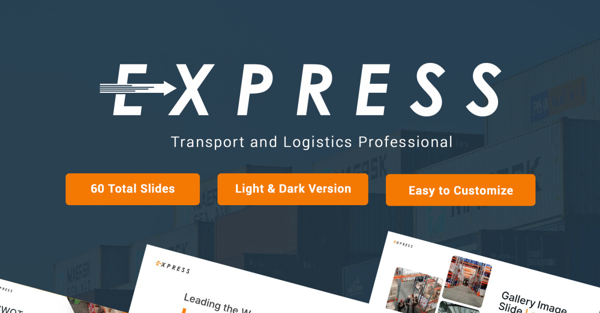 Express Logistics Professional PowerPoint šablony