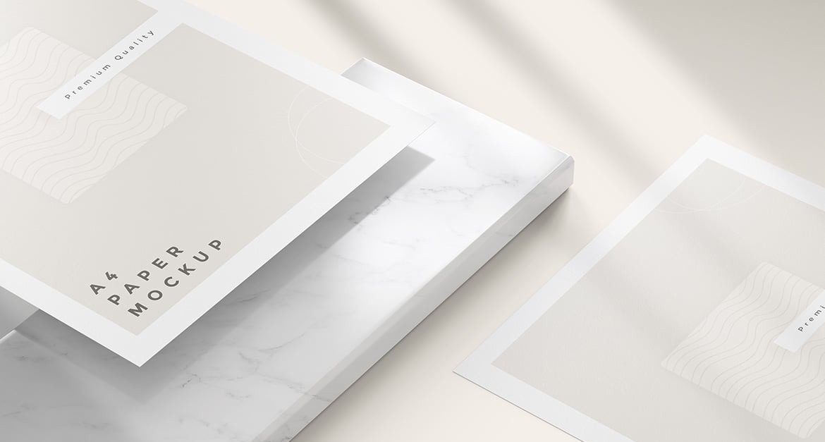 Flyer or letterhead mockup a4 paper mockup psd template Vol 03