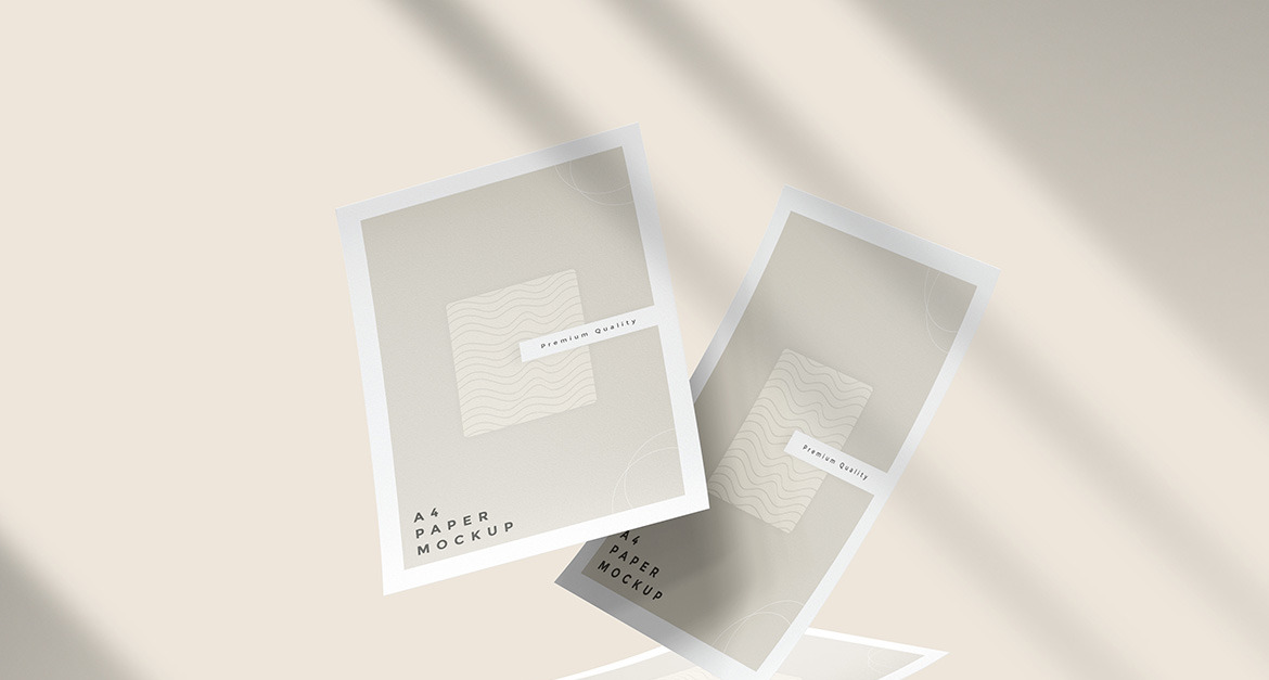 Flyer or letterhead mockup a4 paper mockup psd template Vol 08