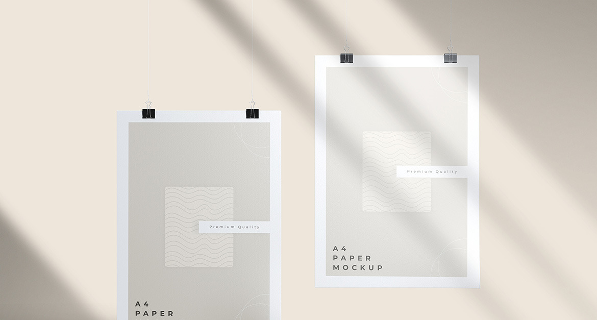 Flyer or letterhead mockup a4 paper mockup psd template Vol 14