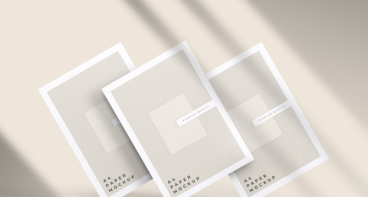 Flyer or letterhead mockup a4 paper mockup psd template Vol 20